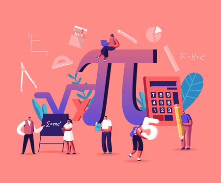 Vector of Math Science Concept. Tiny - ID:1-142333451 - Royalty Free ...