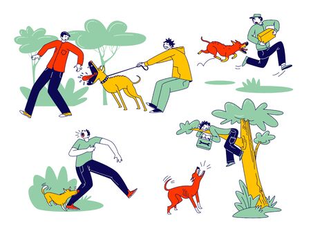 Vector of Dog Attack Concept. Aggressive - ID:1-147632101 - Royalty ...