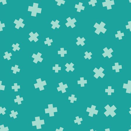 Green Cross hospital medical icon isolated seamless pattern on green ...