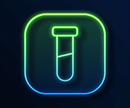 Glowing neon line Test tube and flask chemical laboratory test icon ...