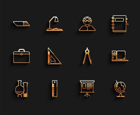 Set line Test tube and flask chemical laboratory test, schedule, chart ...