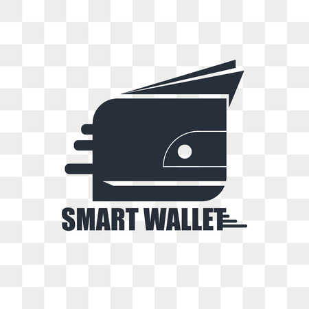 Smart wallet vector icon isolated on transparent background, Smart ...