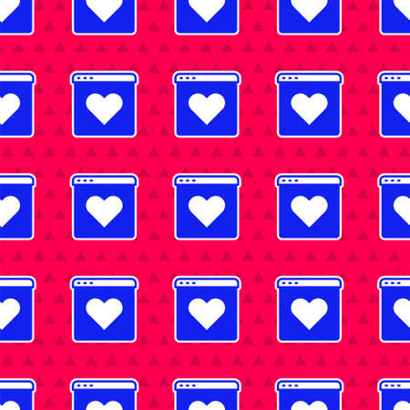 Blue Dating app online laptop concept icon isolated seamless pattern on ...