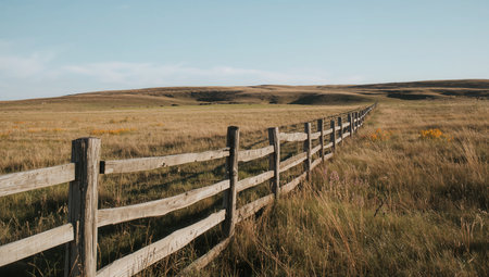 Wooden fence in the prairie of Eastern Washington, USA.の写真素材 ...