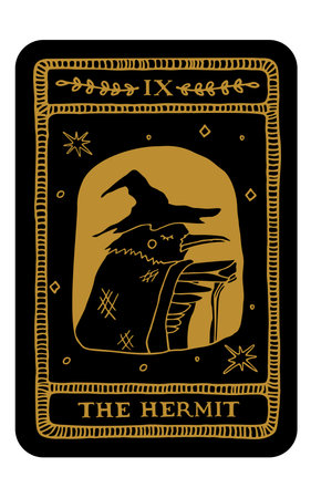 Vector of The Hermit. Hand drawn major - ID:1-139223768 - Royalty Free ...