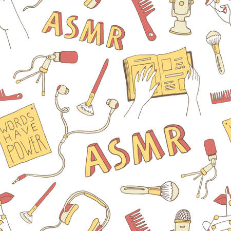 Vector of ASMR concept seamless pattern. - ID:159189765 - Royalty Free ...