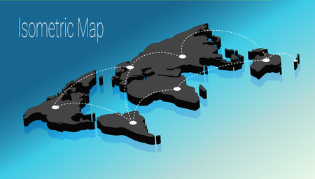 Vector of Map world isometric concept. - ID:1-54268413 - Royalty Free ...