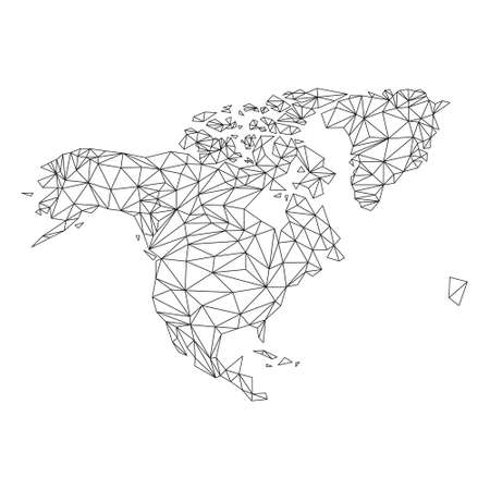 Vecteur de North America map with - ID:185775974 - image libre de droit ...