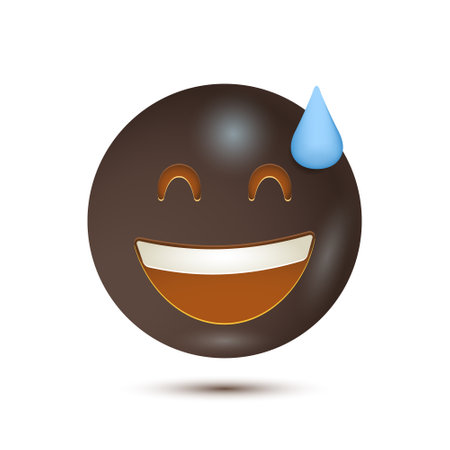 Vector of Phew emoji, grinning face with - ID:192341928 - Royalty Free ...