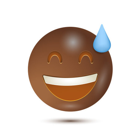 Vector of Phew emoji, grinning face with - ID:1-192342437 - Royalty ...
