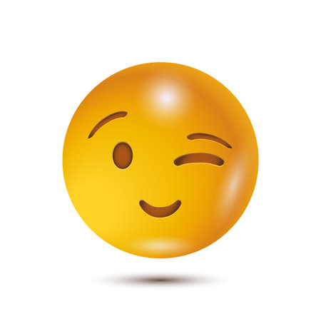 Vector of Winky face signals a joke or a - ID:1-192342205 - Royalty ...