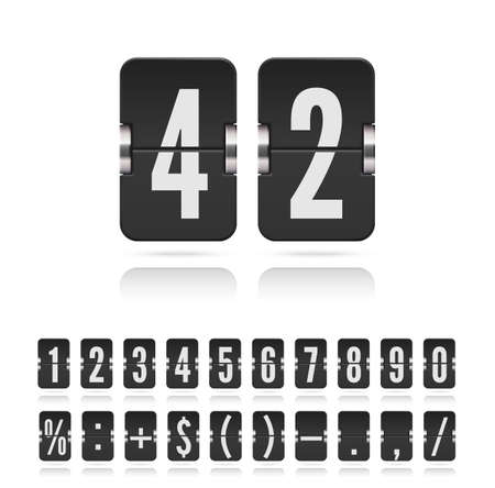 Vector of Flip numbers and symbols font - ID:1-169386644 - Royalty Free Image - Stocklib