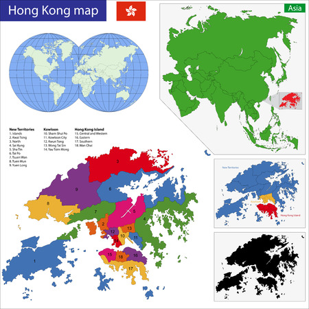 Vecteur de Vector map of the Hong Kong - ID:28298361 - image libre de ...