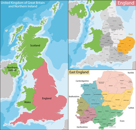 Vector of Map of the subdivisions of - ID:59895740 - Royalty Free Image ...