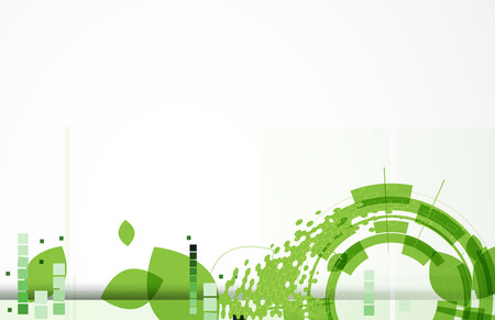 high tech eco green infinity computer technology concept background ...
