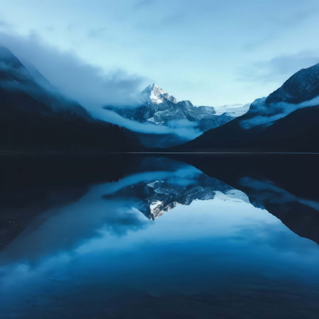 Reflection of Mt Cook in the lake, South Island, New Zealandの写真素材 ...
