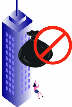 Vector of No littering from high-rise - ID:1-133530646 - Royalty Free ...