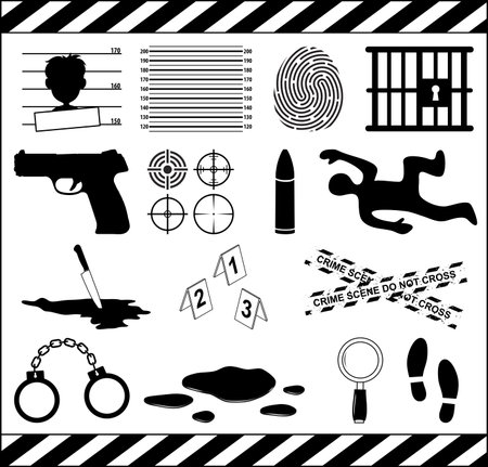 Vector of Crime icon set. Murder symbol - ID:1-164501706 - Royalty Free ...