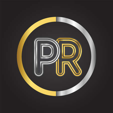 Vector of PR Letter logo in a circle. - ID:1-160037824 - Royalty Free ...
