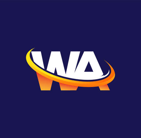 Vector of WA initial logo company name - ID:163013266 - Royalty Free ...