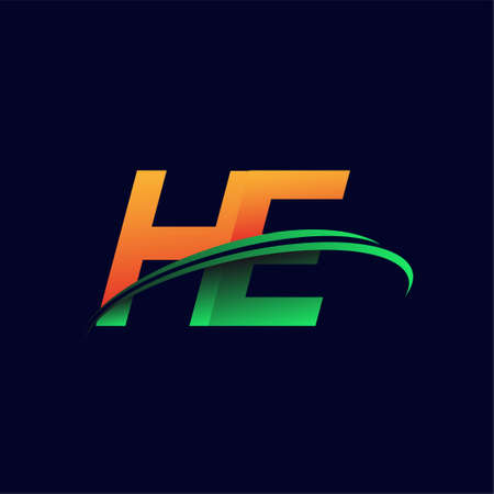 Vector of initial logo HE company name - ID:164068195 - Royalty Free ...
