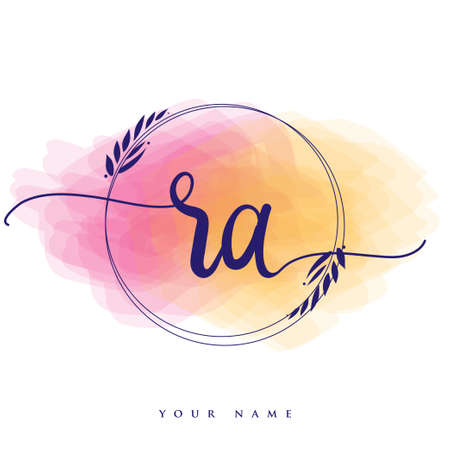 Vector of RA Initial handwriting logo. - ID:1-167440697 - Royalty Free ...