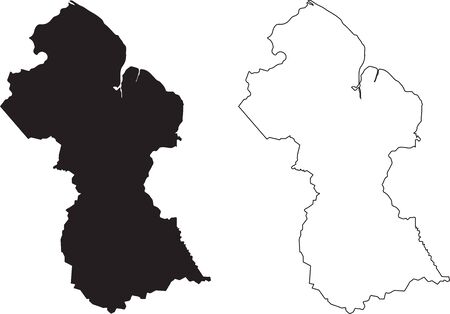 Vector of Guyana Map. Black silhouette - ID:1-145939586 - Royalty Free Image - Stocklib