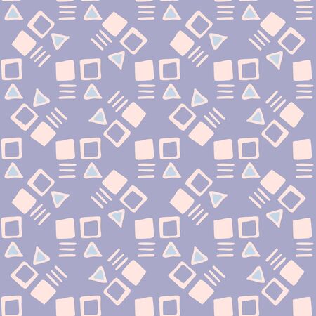 Abstract random square and triangular shapes seamless pattern. Simple ...
