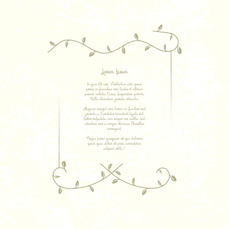 Vintage decorative frame. Retro template, place for text, poem ...