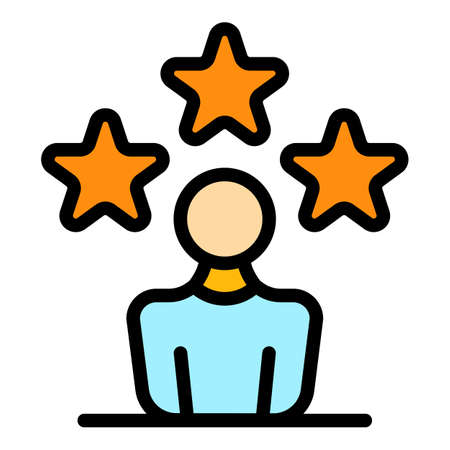Personal rating experience icon. Outline personal rating experience ...