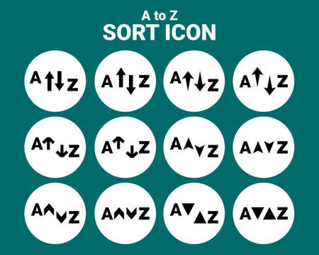 Vector of Set of sort icon vector. A to - ID:1-164292367 - Royalty Free ...