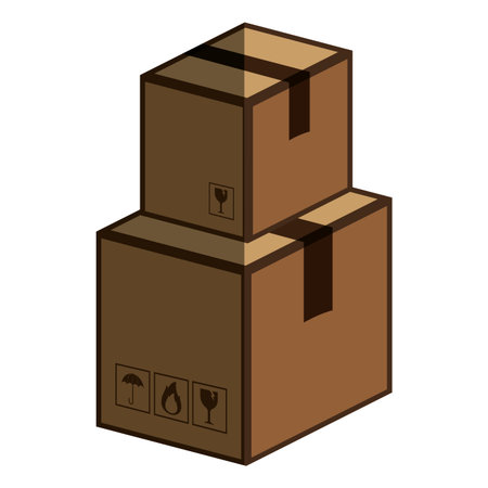 carton box packing icon vector illustration design: Royalty-free vector ...