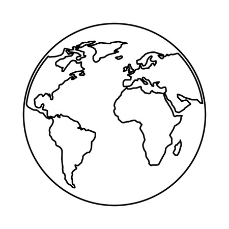 Vector of globe world planet map earth - ID:97664770 - Royalty Free ...