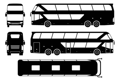 Vector of Tourist bus silhouette on - ID:150452119 - Royalty Free Image ...