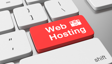 Web hosting text on keyboard buttonの素材 [FY31095711631] | ストックフォトの Qlean ...