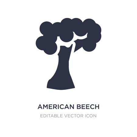 american beech tree icon on white background. Simple element ...