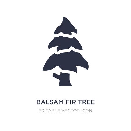 balsam fir tree icon on white background. Simple element illustration ...