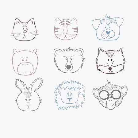Animal face outline Stock Images - Search Stock Images on Everypixel
