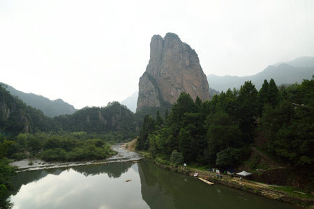 Shiwei rock at the nanxi Riverの写真素材 [40042752051] - イメージマート