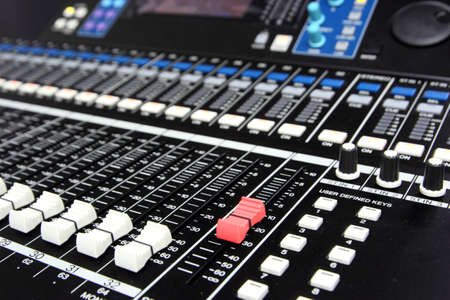 Master red volume Electronic mixer - Stock Image - Everypixel