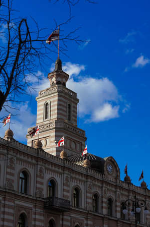 The building of city hall, famouse historian building of Old Tbilisi ...