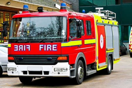 Close up shot of emergency fire engine - Stock Image - Everypixel