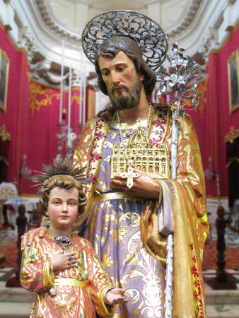 A statue of Saint Joseph at Kalkara, Malta - Stock Image - Everypixel