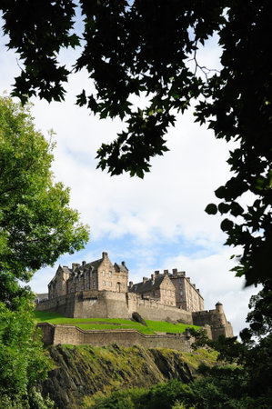 Edinburgh Castle, Scotland, UK, from the North West in the late ...