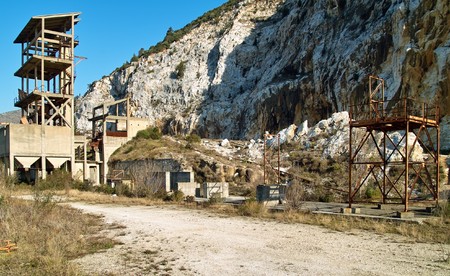 Derelict industrial site. Once this site produced reinforced concrete ...