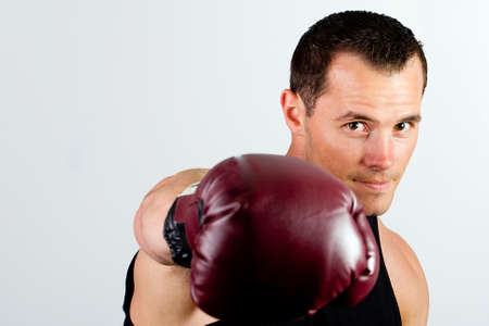 Boxer throwing a punch - Stock Image - Everypixel