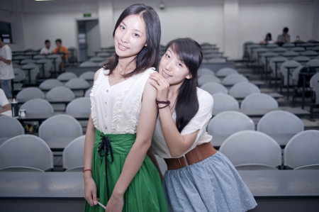 Self-study of college students in the classroom - Stock Image - Everypixel