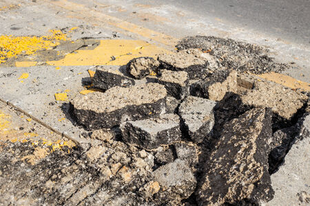 Close up road repair - Stock Image - Everypixel