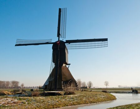 This windmill Noordeveldse molen in the Dutch village of Dussen is a ...