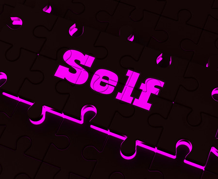Self Puzzle Showing Believe Me My Yourself Or Myself - Stock Image ...